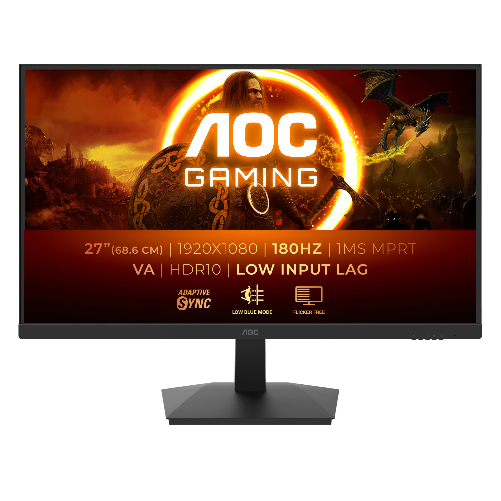 AOC 27" FHD VA 1ms 180Hz Adaptive-Sync Gaming Monitor