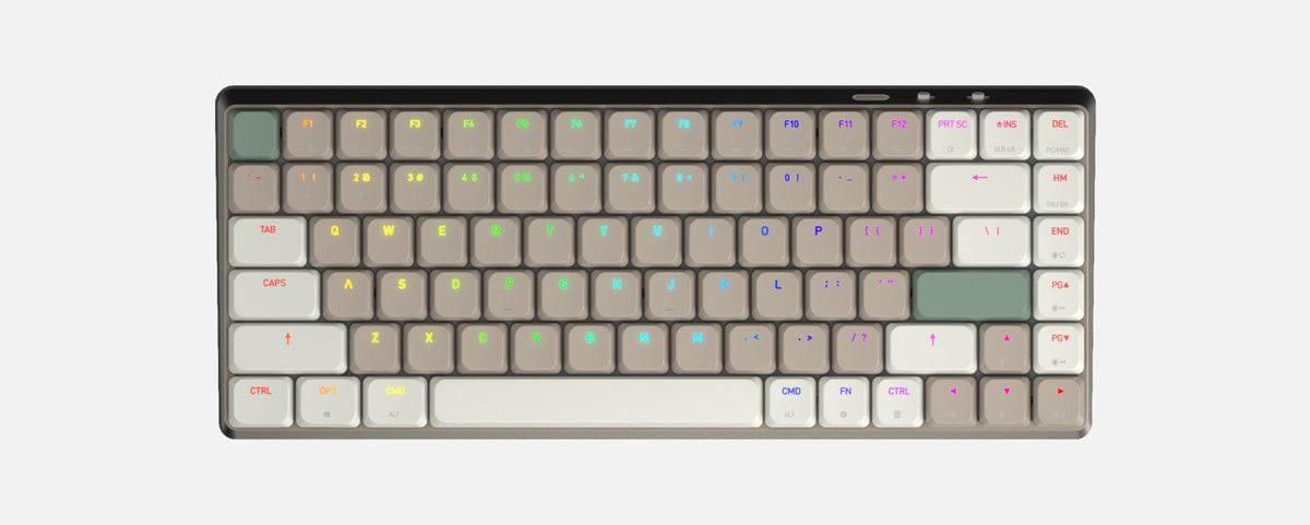 Azio Cascade Slim 75% Wireless Mechanical QWERTY Keyboard - Bronze