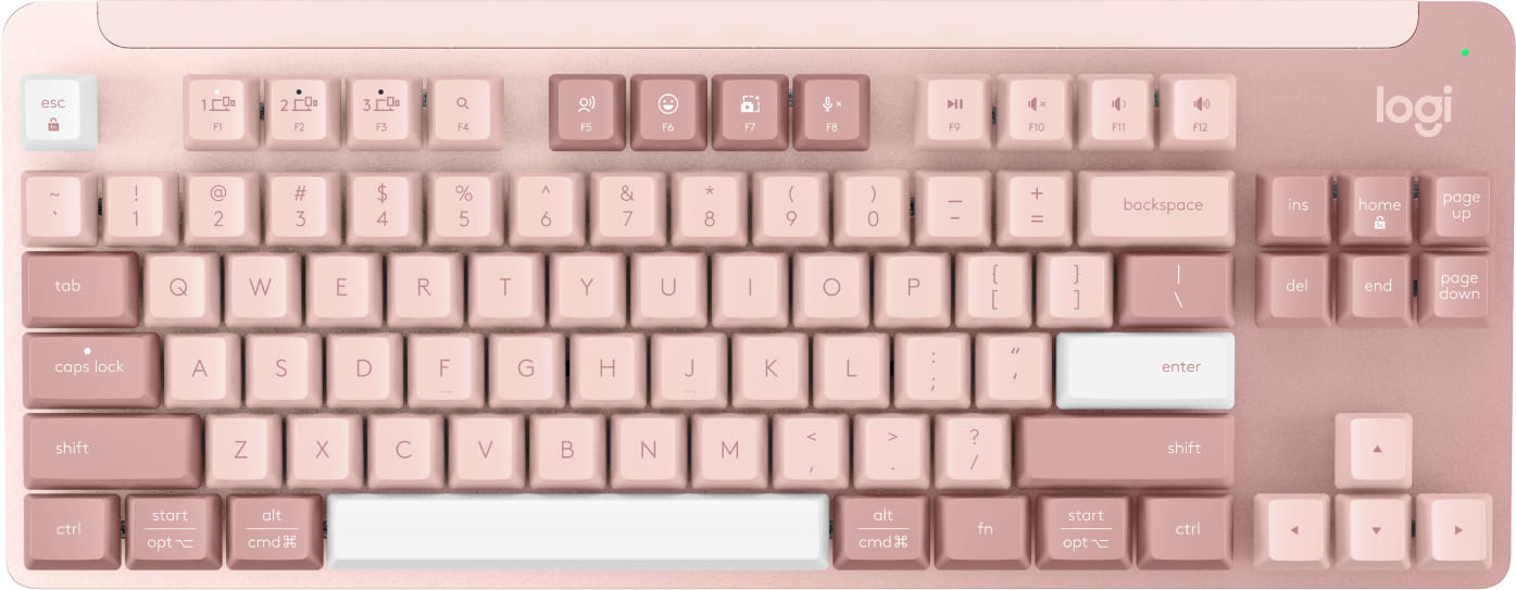 Logitech Signature K855 Wireless MK TKL Keyboard - Rose