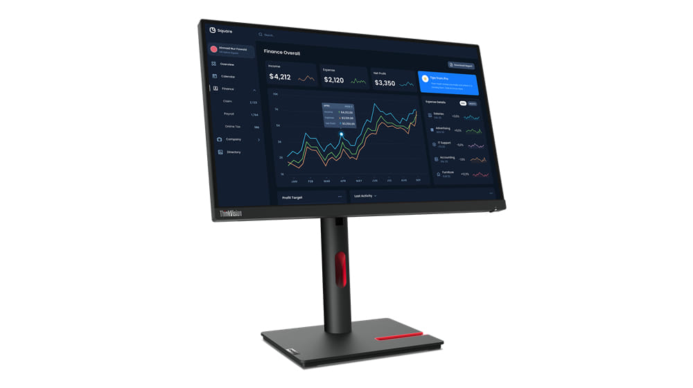 Lenovo ThinkVision T22I-30 21.5" FHD IPS Height Adjustable 3-Side ...