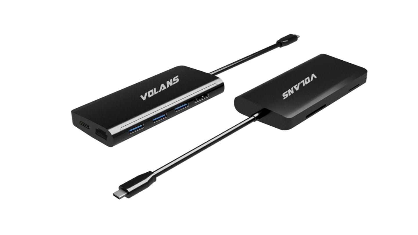 Volans Aluminium USB-C 3-Port USB 3.0 HDMI2.0 Multiport Adapter