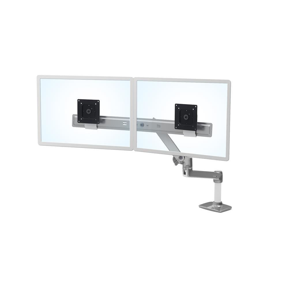 Ergotron LX Desk Mount Dual Direct Arm - Polished Aluminium