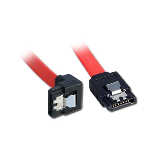 Lindy 0.5m SATA Cable Latching Right-Angled Connector