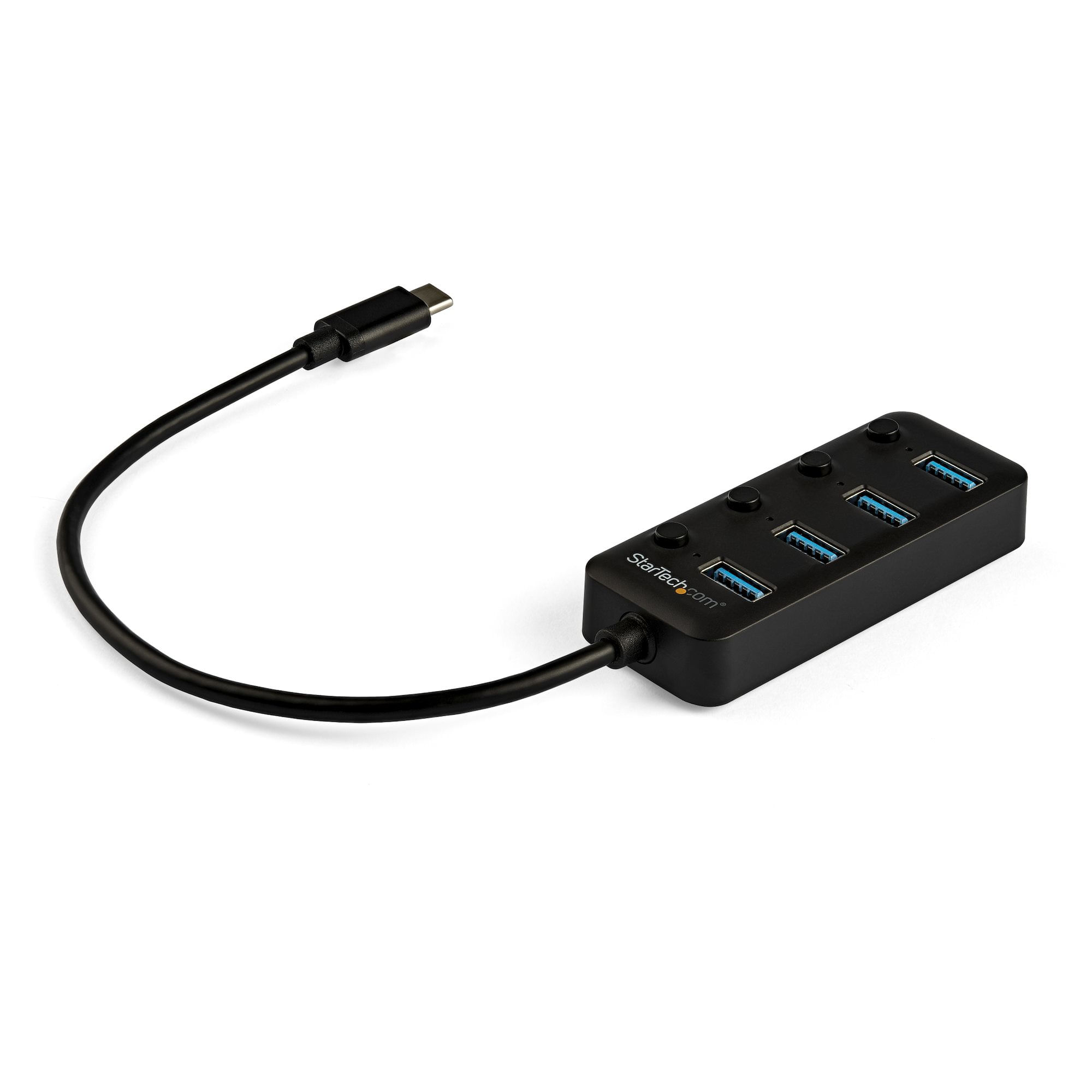 StarTech 4-Port USB-C Hub (4x USB-A Ports) With On/Off Switches