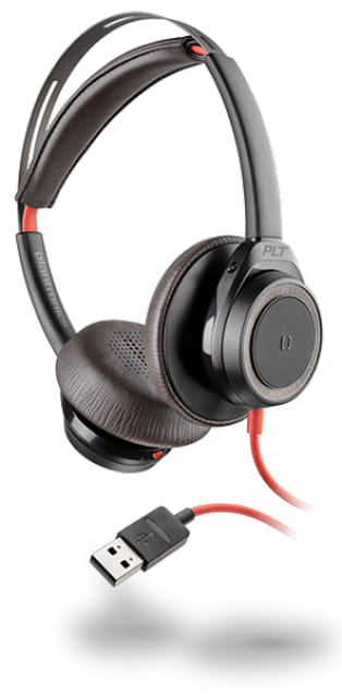Plantronics Blackwire 7225 UC USB-A Active Noise Cancelling Headset Black