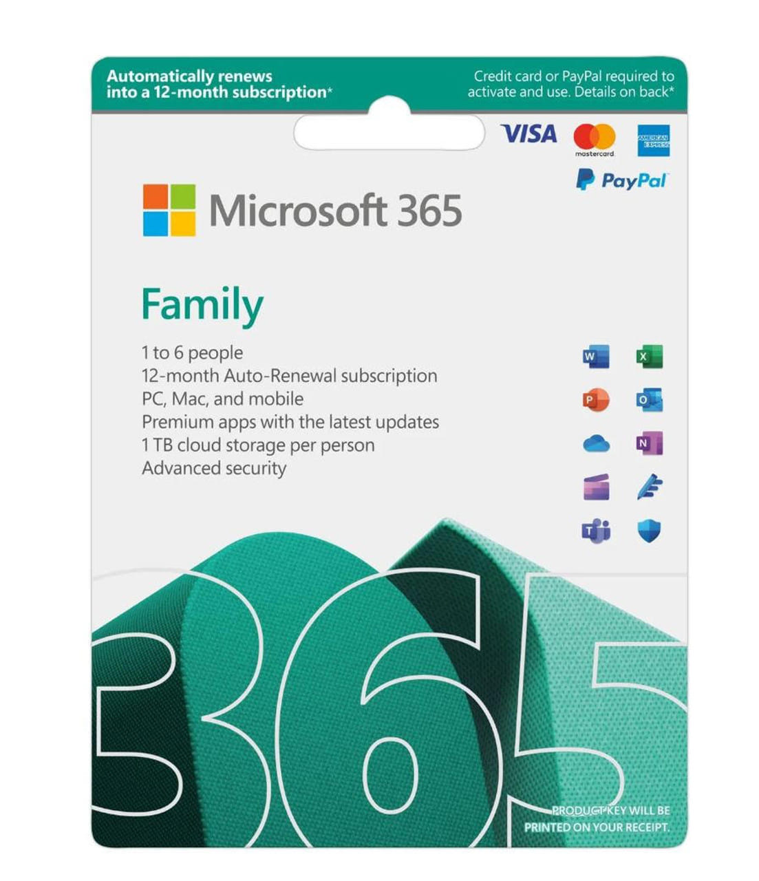 Microsoft 365 Family Retail Box 1Yr Subscription