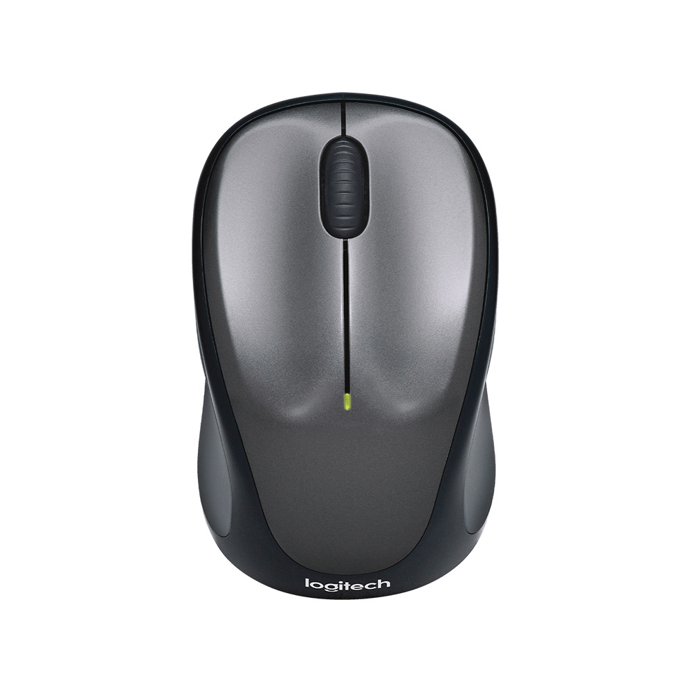 Logitech M235 Wireless Mouse with Compact Contoured Design - Grey