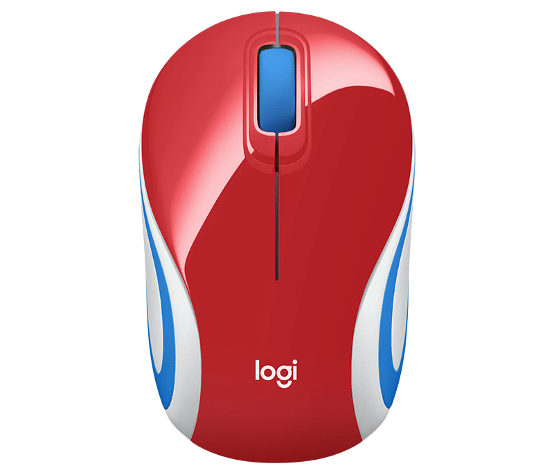 Logitech Wireless Mini Mouse M187 -Bright Red