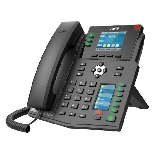 Fanvil IP Phone Black Wired Handset LCD 12 lines Wi-Fi