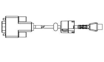 Motorola PC-DB9 6" Straight Serial Cable