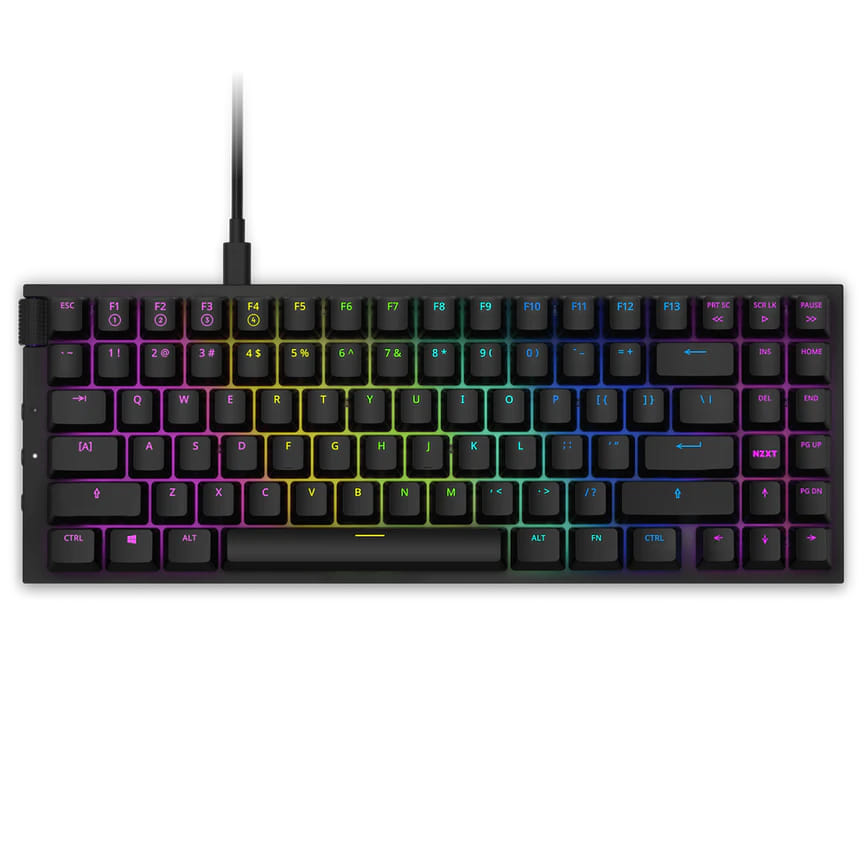 NZXT Keyboard Compact MiniTKL USB Mechanical Gateron Red Switches - Black