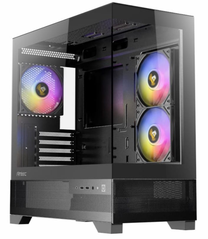 Antec CX500M RGB Seamless Micro-ATX Gaming Computer Case - Black