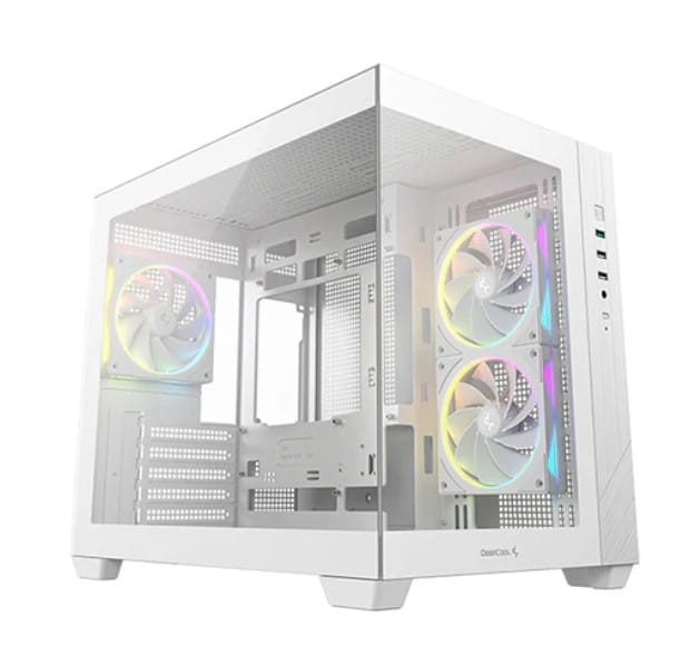 DeepCool CG330 3F Micro-ATX Computer Case - White