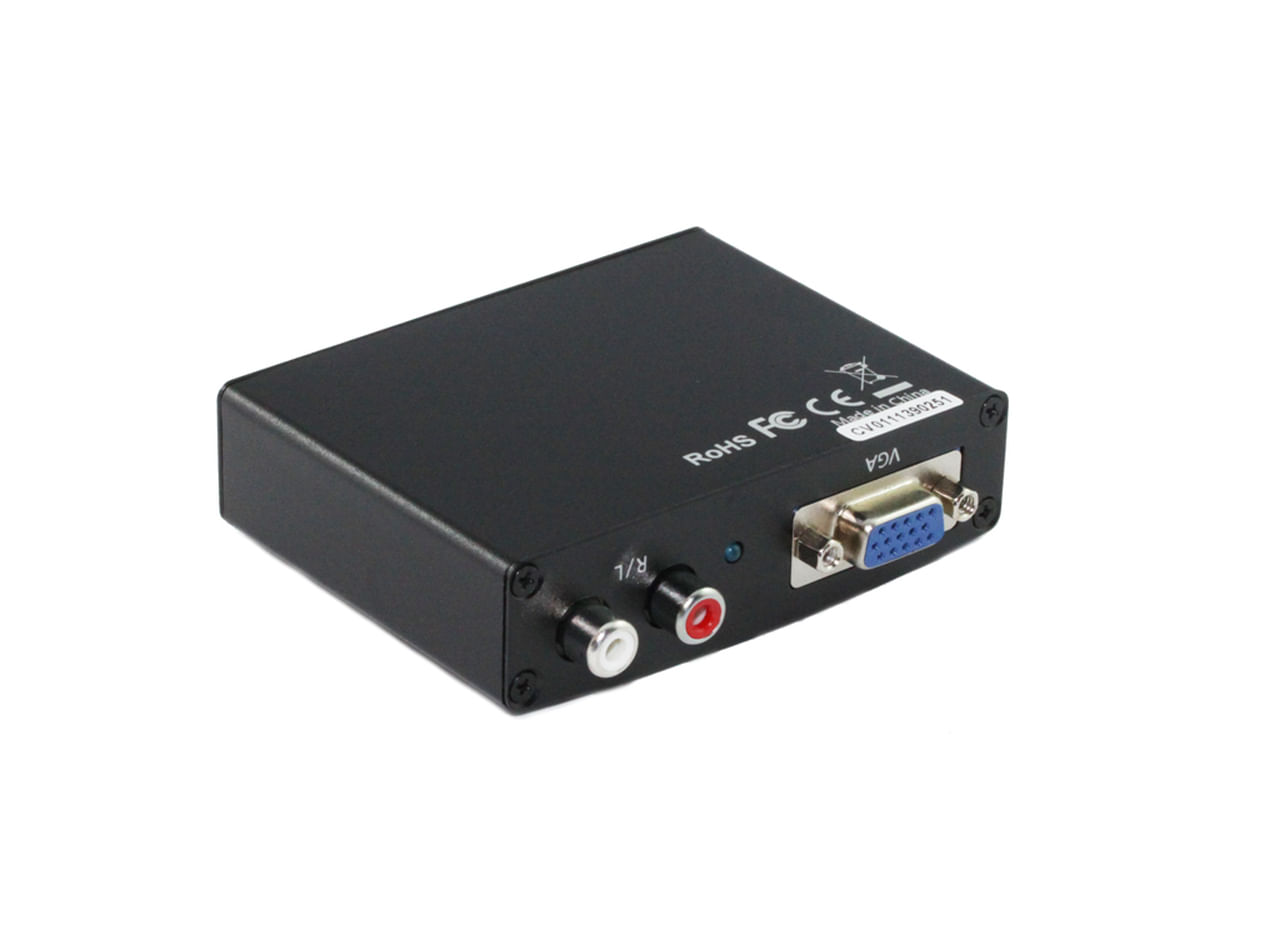 HDMI to VGA + R/L 2 RCA Audio Converter Box ( with power adaptor )
