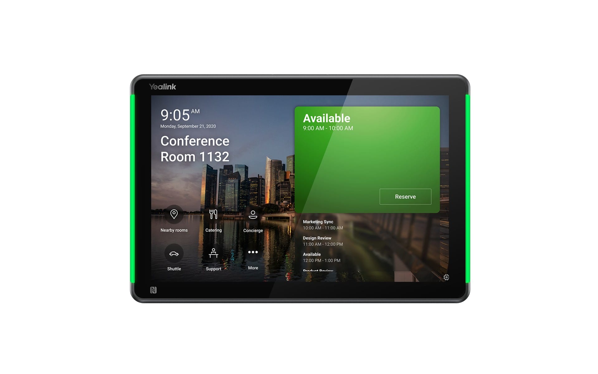 Yealink Room Panel Plus E2 Black Touchscreen Scheduler