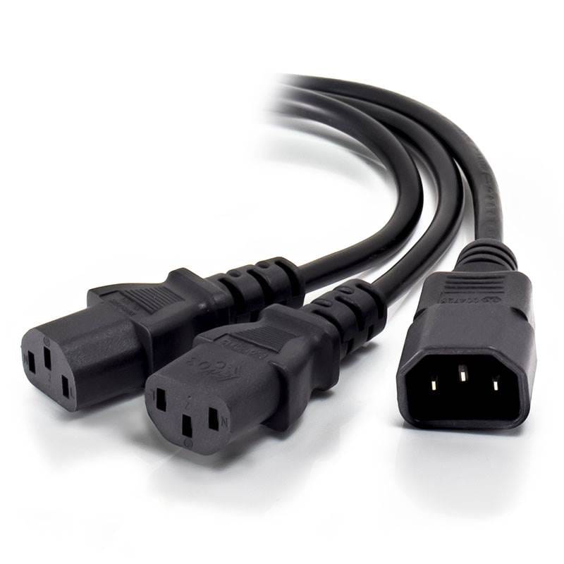 Alogic 2m Y Splitter Power Cable IEC C14 (M) 2 IEC C13 (F)