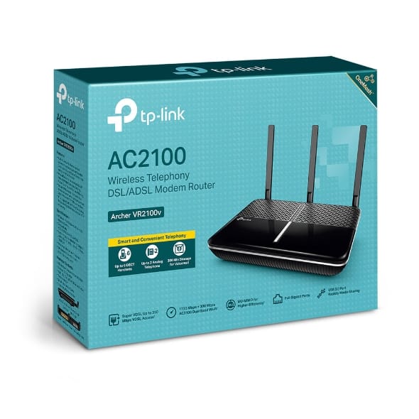 TP-Link Archer VR2100v AC2100 Dual-Band Wireless VDSL/ADSL Modem Router