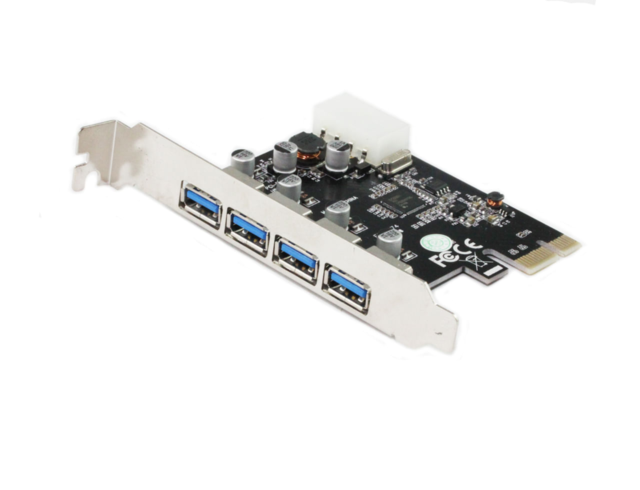 PCI Express 4-Port USB 3.0 Card With NEC/ReneSAS PD720201 Chipset