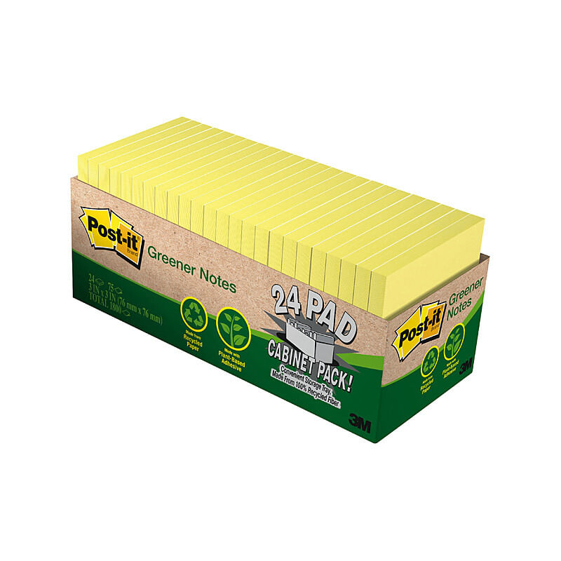 Post-It Notes 654R-24CP-CY 76X76 Pk24