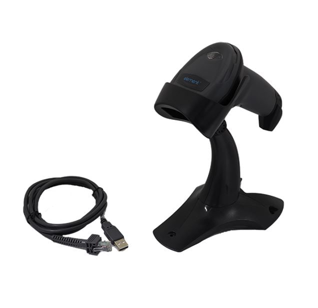 Element P100 2D Hand-held Barcode Scanner With Stand