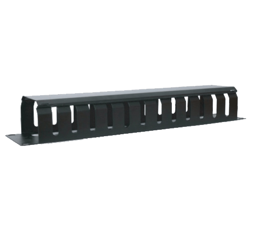 LDR 1RU 19" Cable Management Rail 24 Slot Shallow