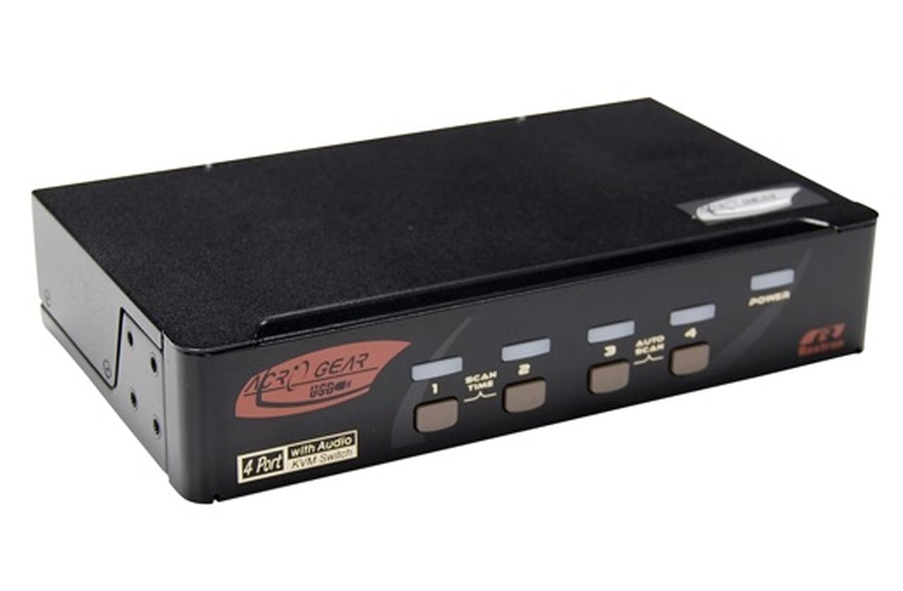 Rextron 4-Port DisplayPort + USB KVM Switch