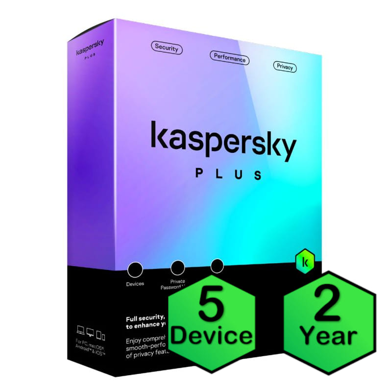 Kaspersky Plus Physical Card 5 Device 1 Account 2 Year