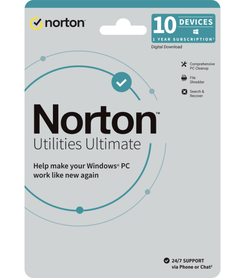 Norton Utilities Ultimate 1 User 10 Dev 1 Yr