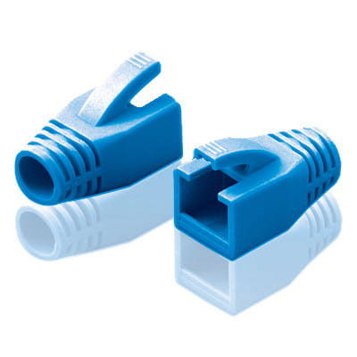 Alogic RJ45 Blue Strain Relief Boot for 22AWG~23AWG Wire Plug (8.0mm OD ...