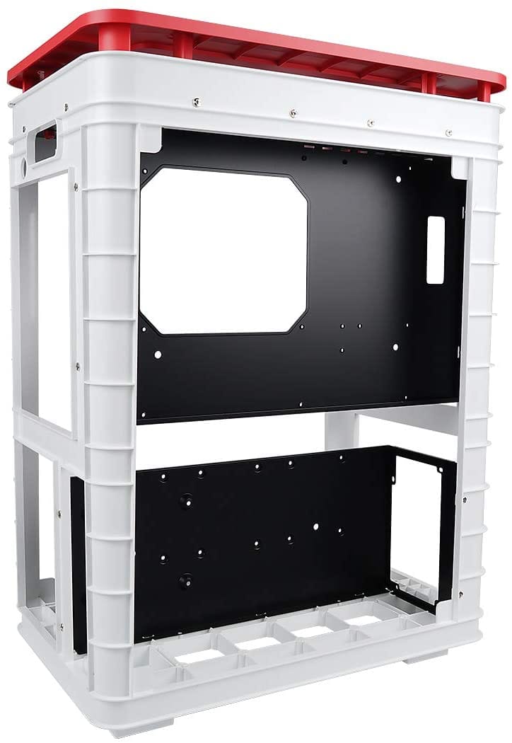 InWin Alice ATX Tower Computer Case - Cool Grey/ Orange