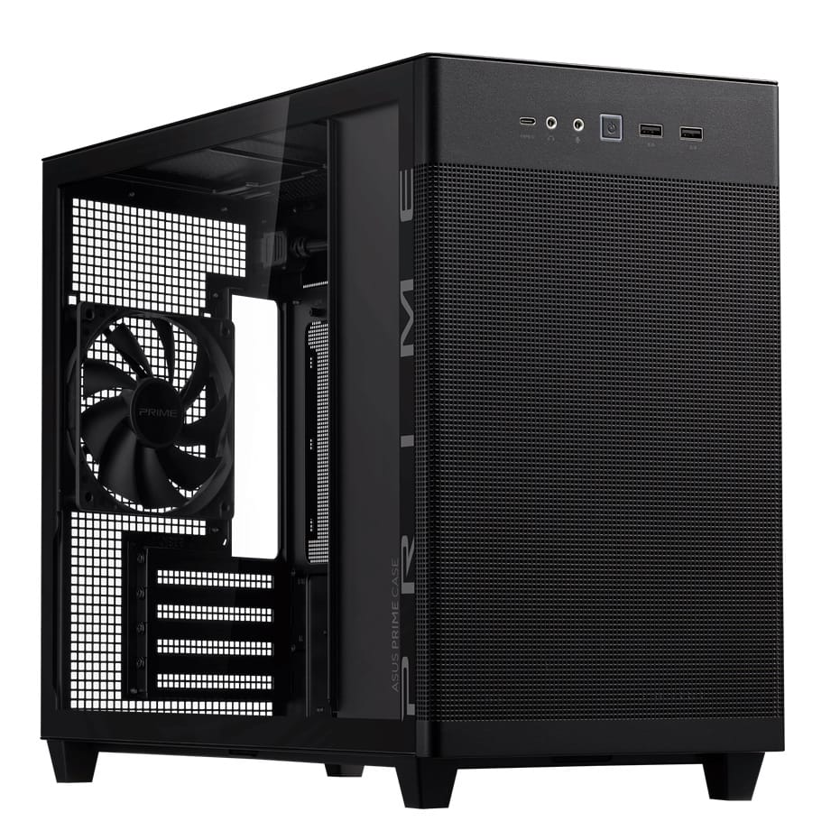 ASUS Prime AP201 Tempered Glass Micro-ATX Computer Case - Black