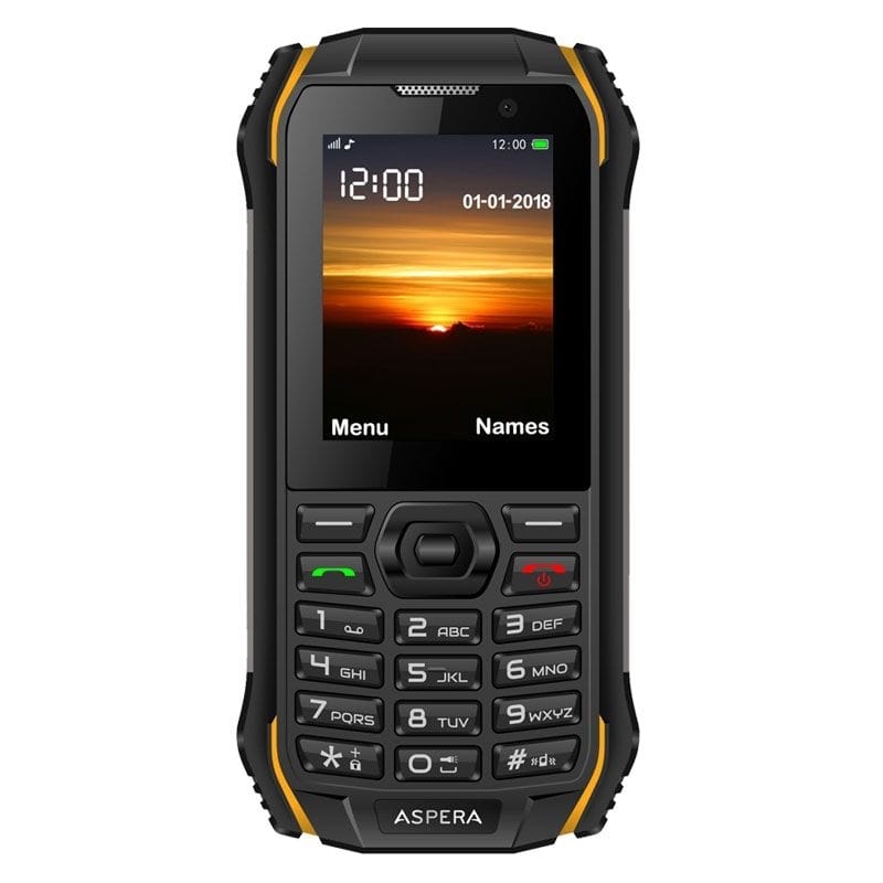 Aspera R32 (3G, Rugged Phone, Keypad, IP68) - Black