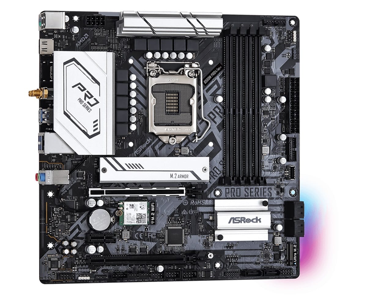 AsRock B560m Pro4/AC+ Micro-ATX LGA1200 Motherboard