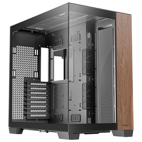 Antec C8 Wood E-ATX Tempered Glass Computer Case - Black