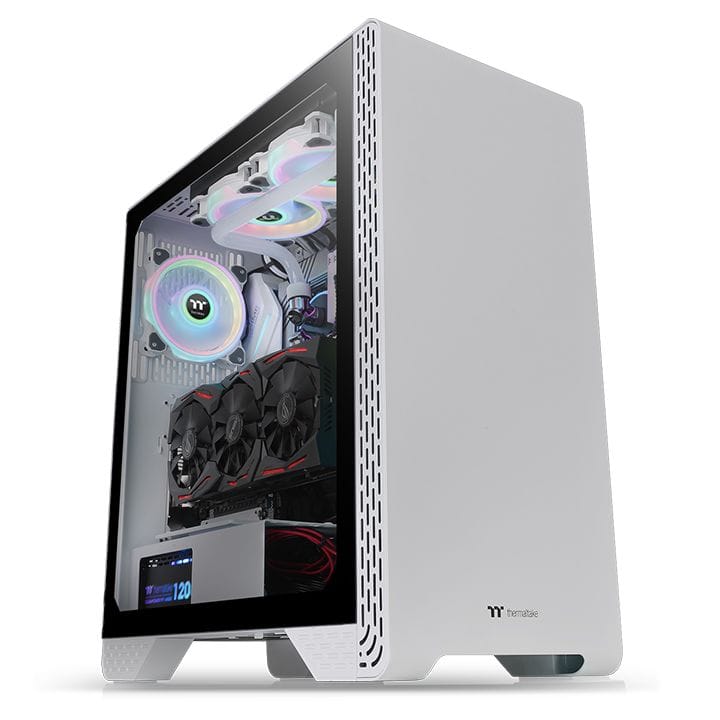Thermaltake S300 ATX Tempered Glass (Left) Computer Case Snow Edition ...