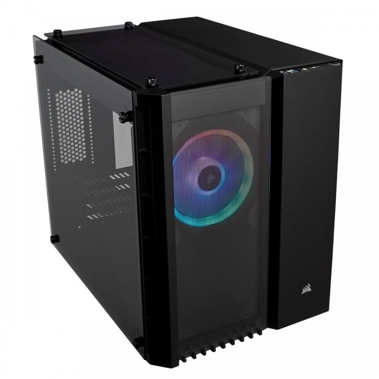 Corsair Crystal Series 280X RGB Tempered Glass Micro-ATX Case - Black
