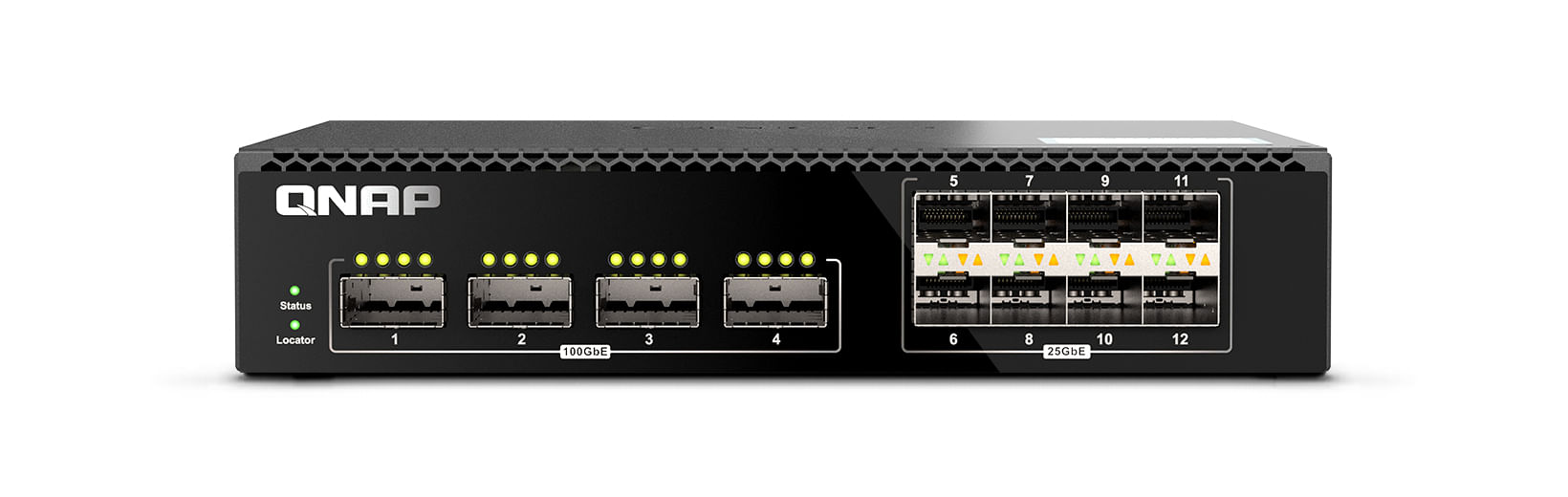 QNAP 4-Port 100GbE 8-Port 25GbE Half-Rackmount Switch