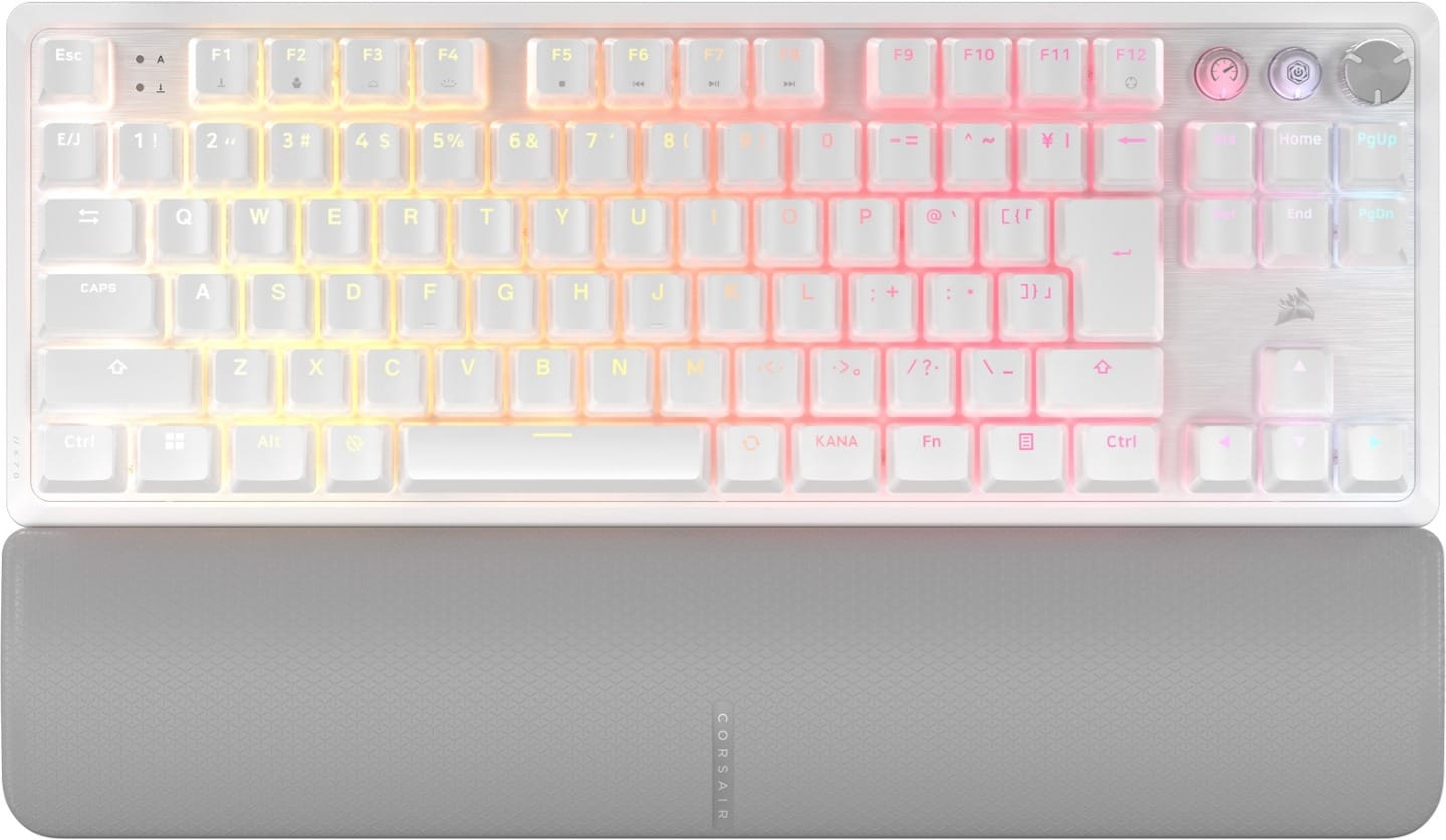 (Ex-Demo) Corsair K70 PRO TKL RGB White Mechanical Keyboard with Rapid ...
