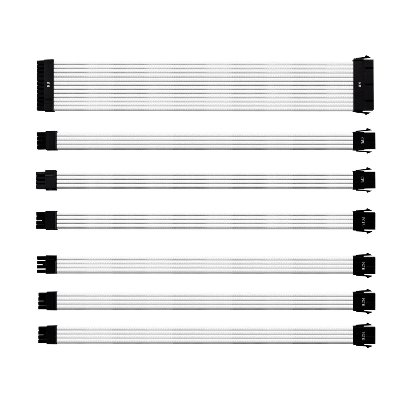 Cooler Master Sleeved V2 Extension Cable Kit - White