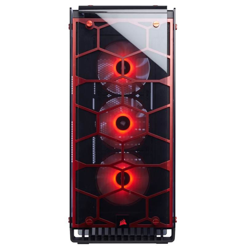 Corsair Crystal Series 570X RGB ATX Mid-Tower Case Tempered Glass Red