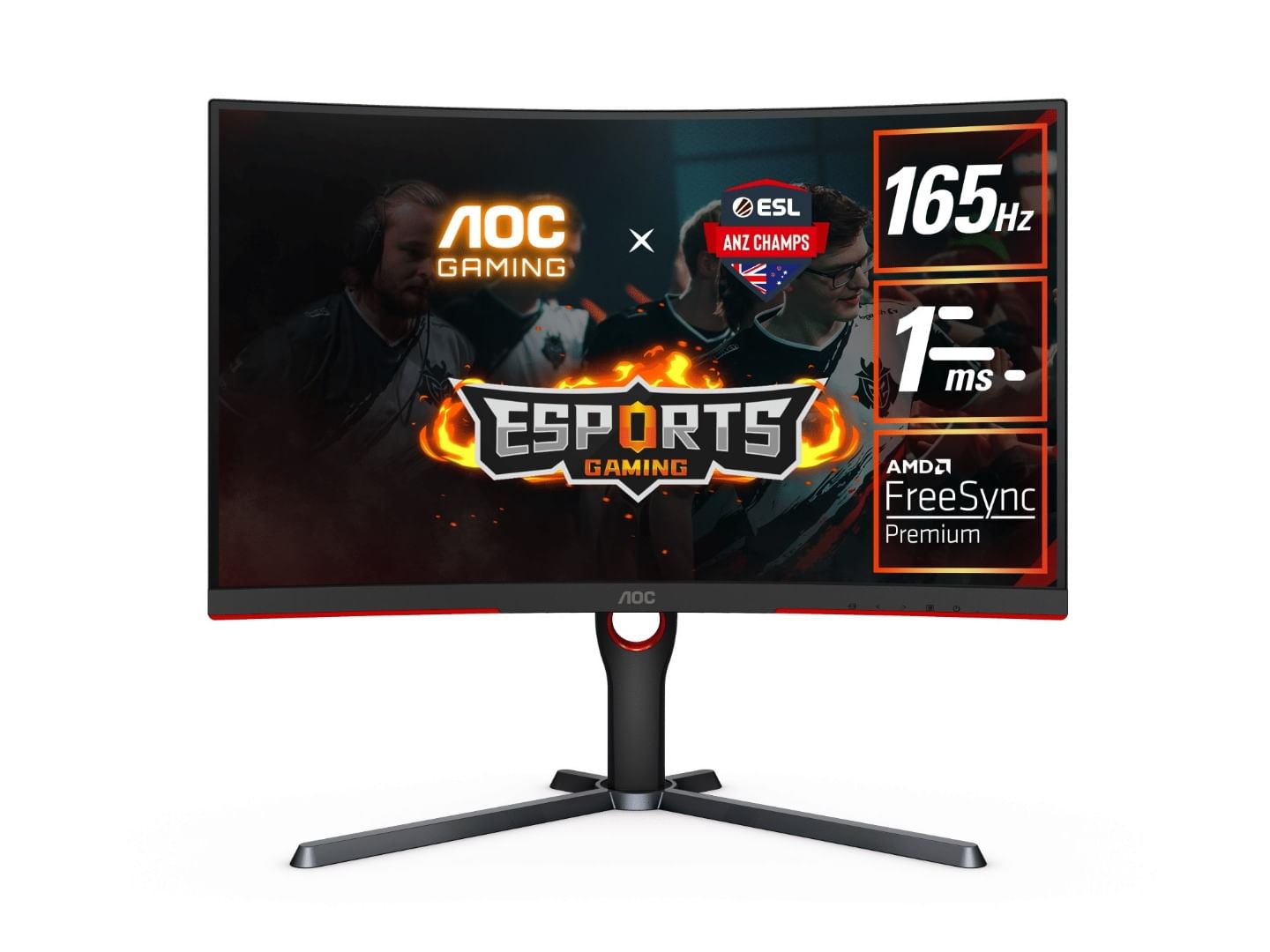 AOC CQ27G3S 27" QHD 1ms 165Hz HDR Freesync Premium Curved Gaming Monitor