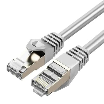 Cruxtec 30cm CAT 7 10GbE SF/FTP Triple Shielding Network Cable - White