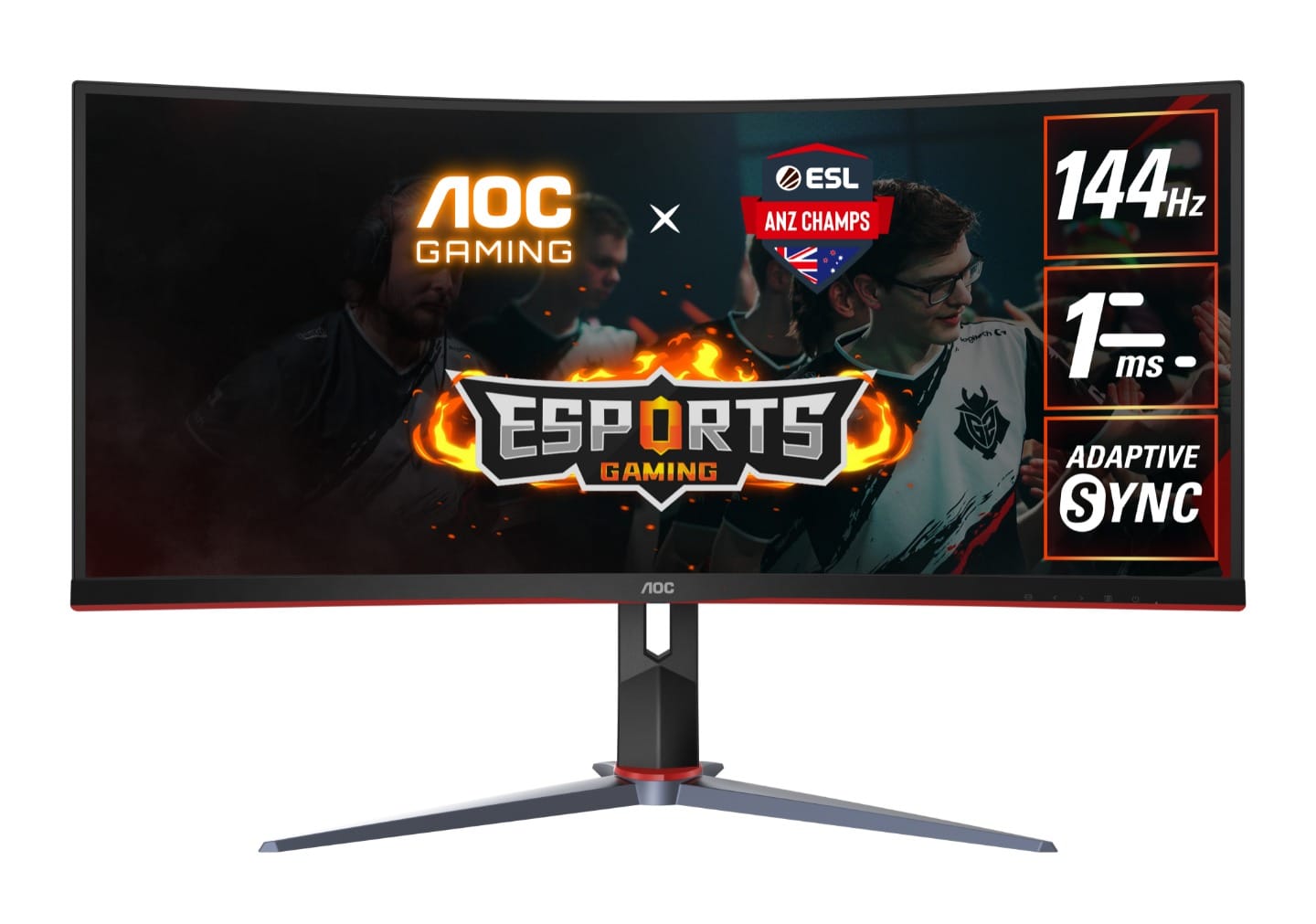 AOC CU34G2X 34" 3K WQHD 1ms 144Hz Curved Adaptive Sync HDR Gaming Monitor
