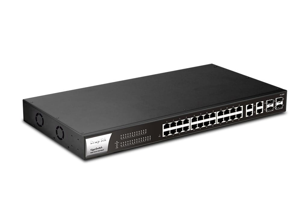 Draytek VigorSwitch P1282 PoE+ 400W Web Smart Managed Switch With 4x ...