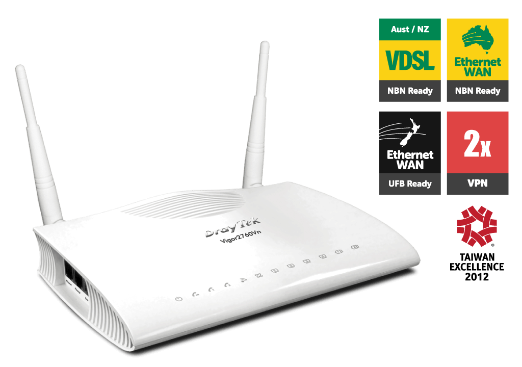 DrayTek Vigor 2760Vn Delight NBN Ready VDSL2 / ADSL2/2+ Modem Router