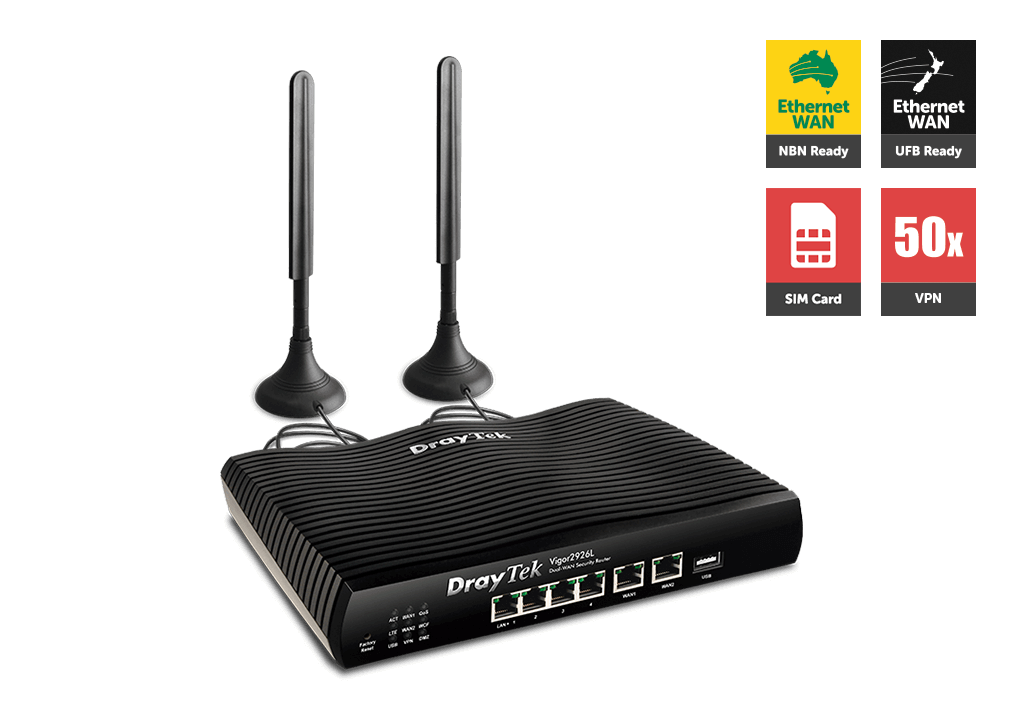 DrayTek Vigor 2926L Multi WAN Router With LTE SIM Card Slot