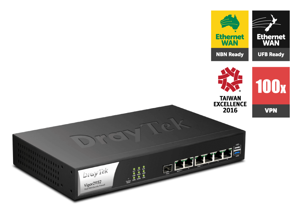 DrayTek Vigor 2952 Dual-WAN Firewall QoS IPv6 Broadband Router With ...