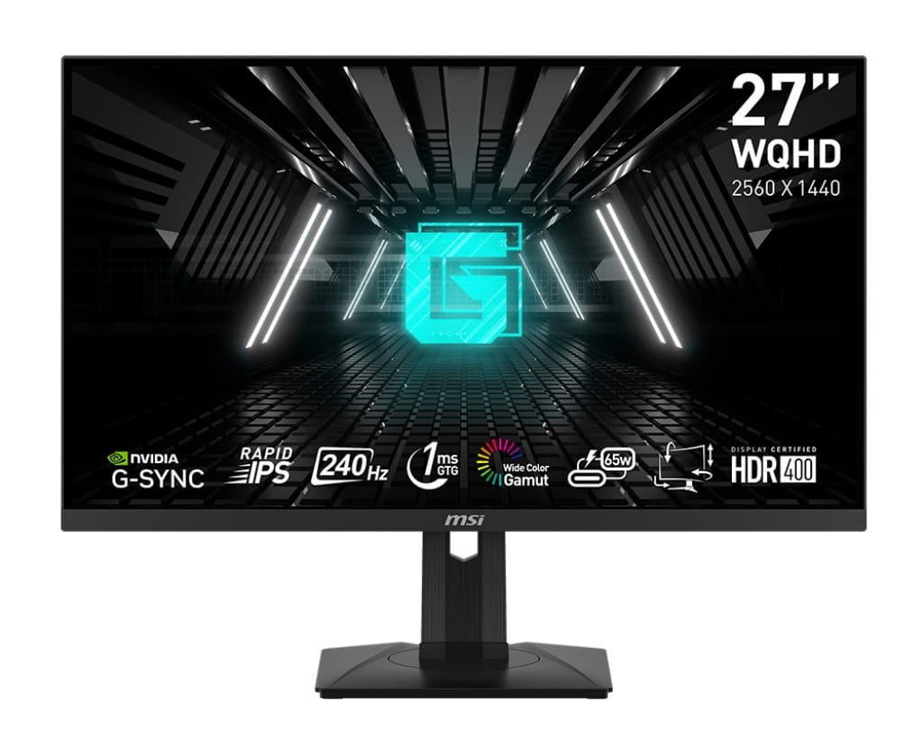MSI G274QPX 27" IPS WQHD 1ms 240Hz HDR G-Sync Gaming Monitor