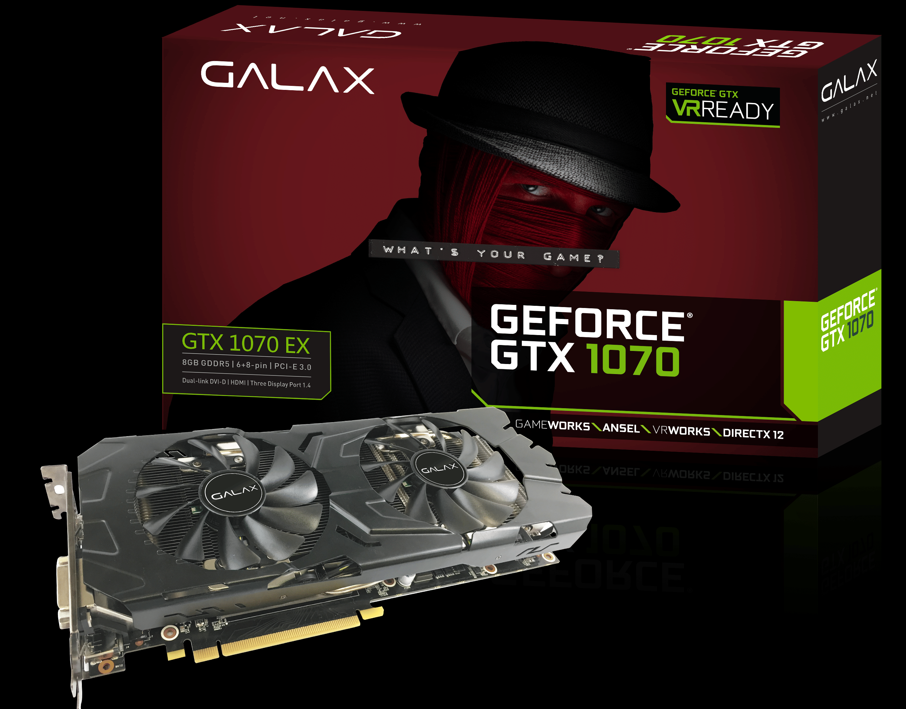 Galax GeForce GTX 1070 EX Graphics Card
