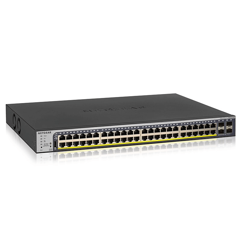 Netgear GS752TPv2 48-Port 380W Gigabit PoE+ Smart Managed Pro Switch ...